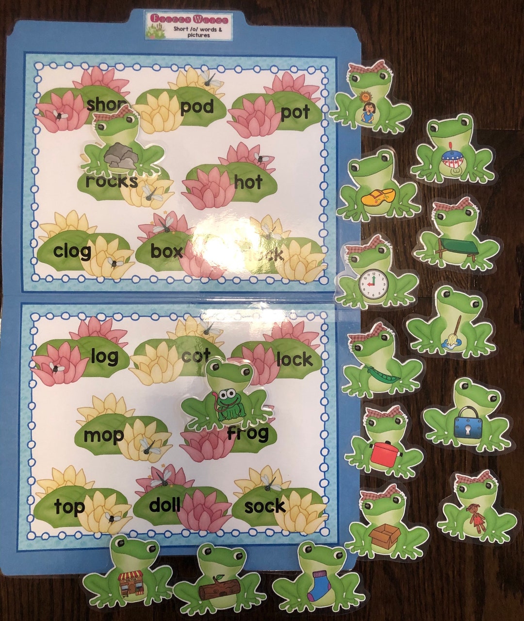 Froggy Words Teacher Made Short O Phonics Literacy Language File Folder ...