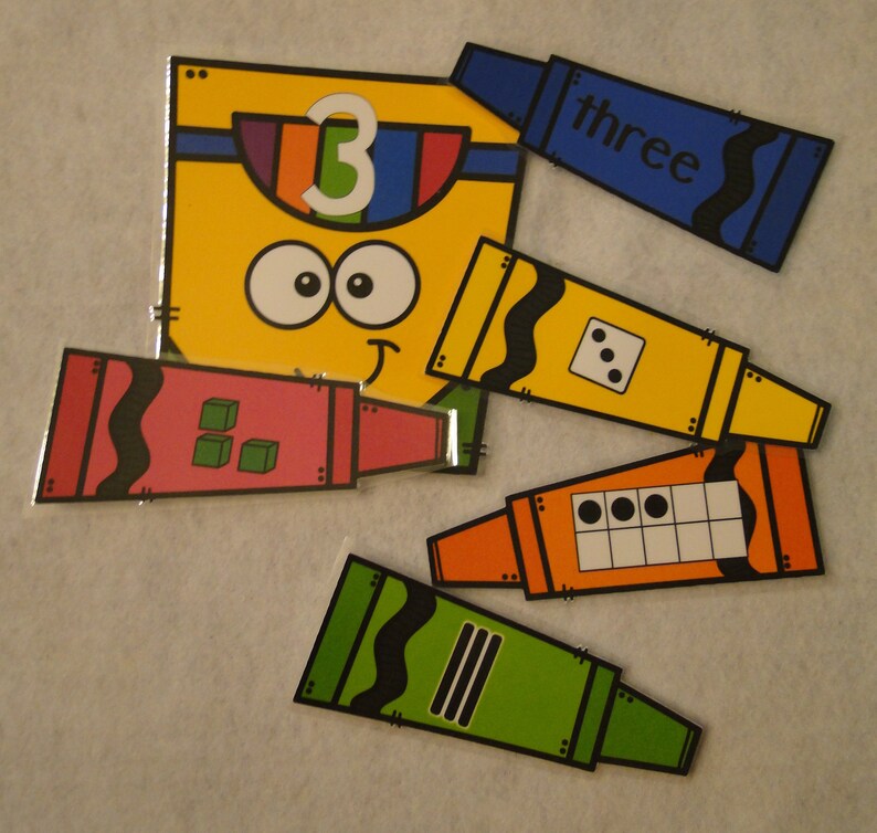 Crayon Counting Numbers 1-20 Preschool Kindergarten Homeschool Reading ...