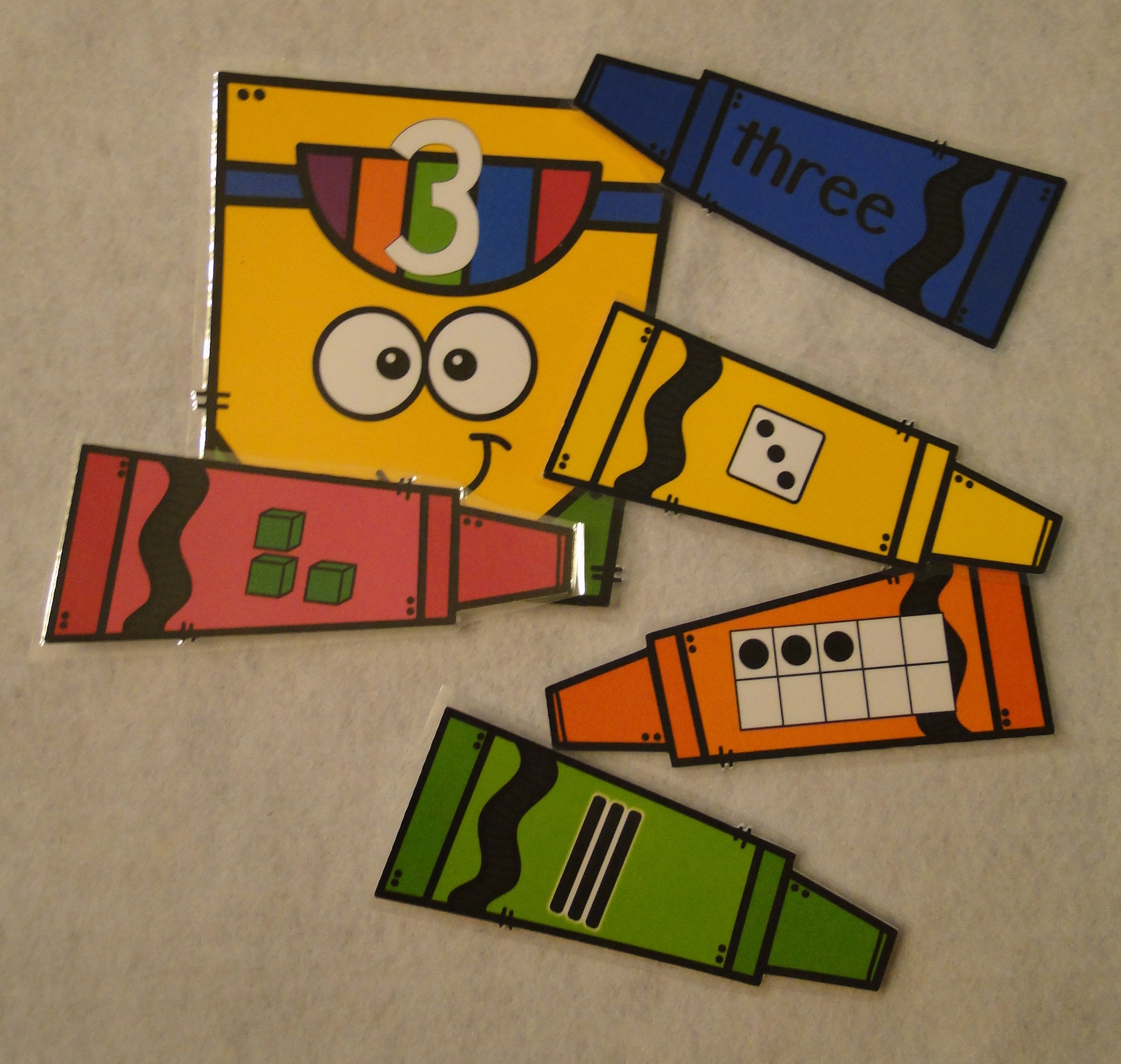 Crayon Counting Numbers 1-20 Preschool Kindergarten Homeschool Reading ...