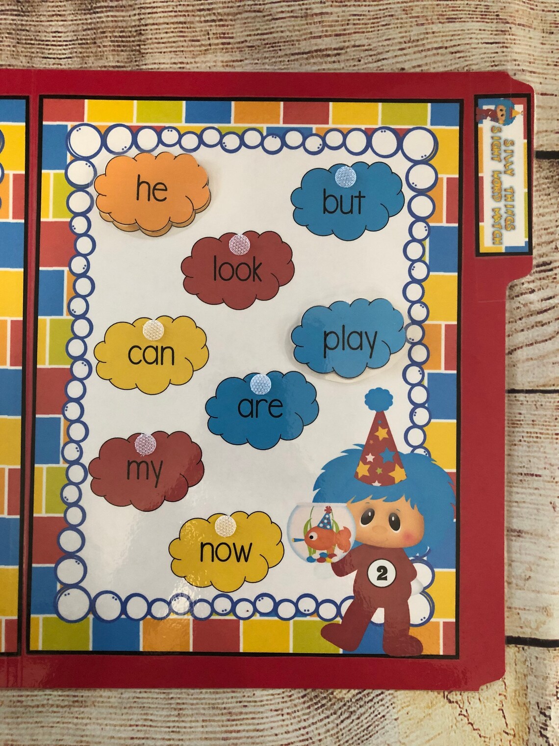 Silly Things Sight Word Match File Folder Game Center Teacher Resource ...