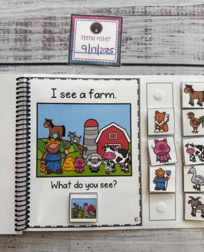 HARD COPY -on the Farm! Adapted Book Interactive Autism Special ...