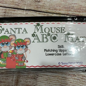 Christmas Mouse Alphabet Puzzle Cards Uppercase Lowercase Cards ...