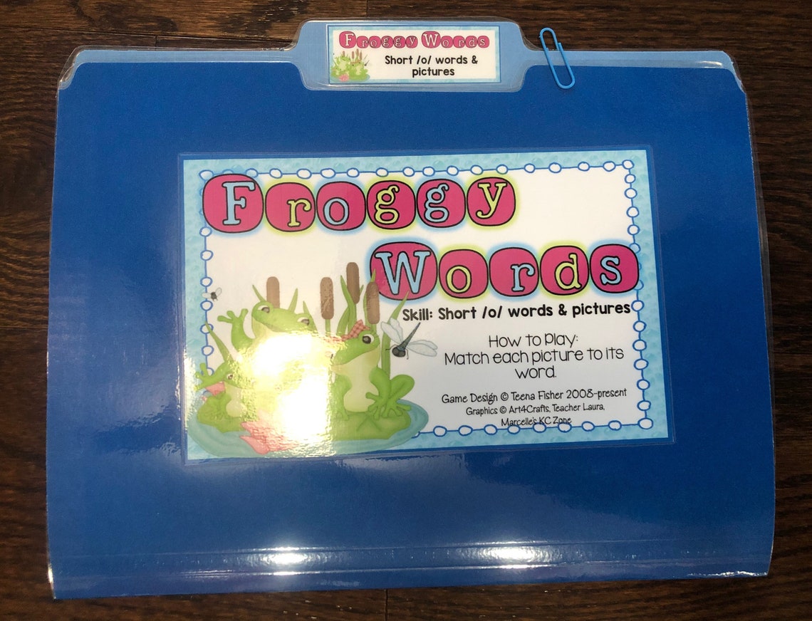 Froggy Words Teacher Made Short O Phonics Literacy Language File Folder ...