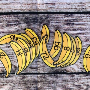 Banana Monkey Math File Folder Game Center Teacher Resource - Etsy