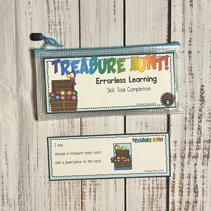 Treasure Hunt! Errorless Learning File Folder Game Pre-k Visual ...