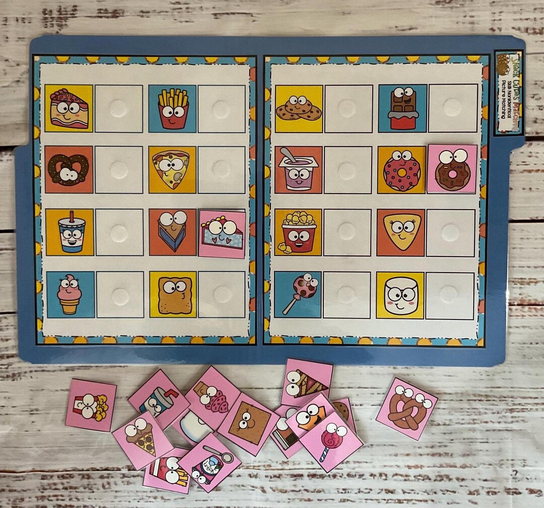 Snack Cuties Non-identical Picture File Folder Game Kindergarten ...