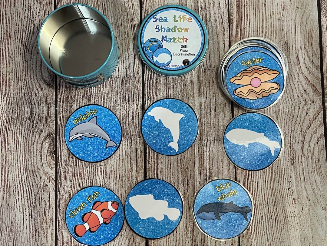 Sea Life Shadow Matching Visual Discrimination Task Box Busy Bag ...