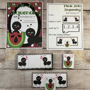 Picnic Ants Sequencing Number Sequencing 1-30 Homeschool Kindergarten ...