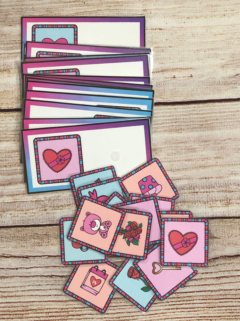 Valentines Day Identical Picture Matching Visual | Etsy