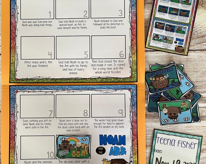 PDF VERSION Noah's Ark Sequencing File Folder Game Center Teacher ...