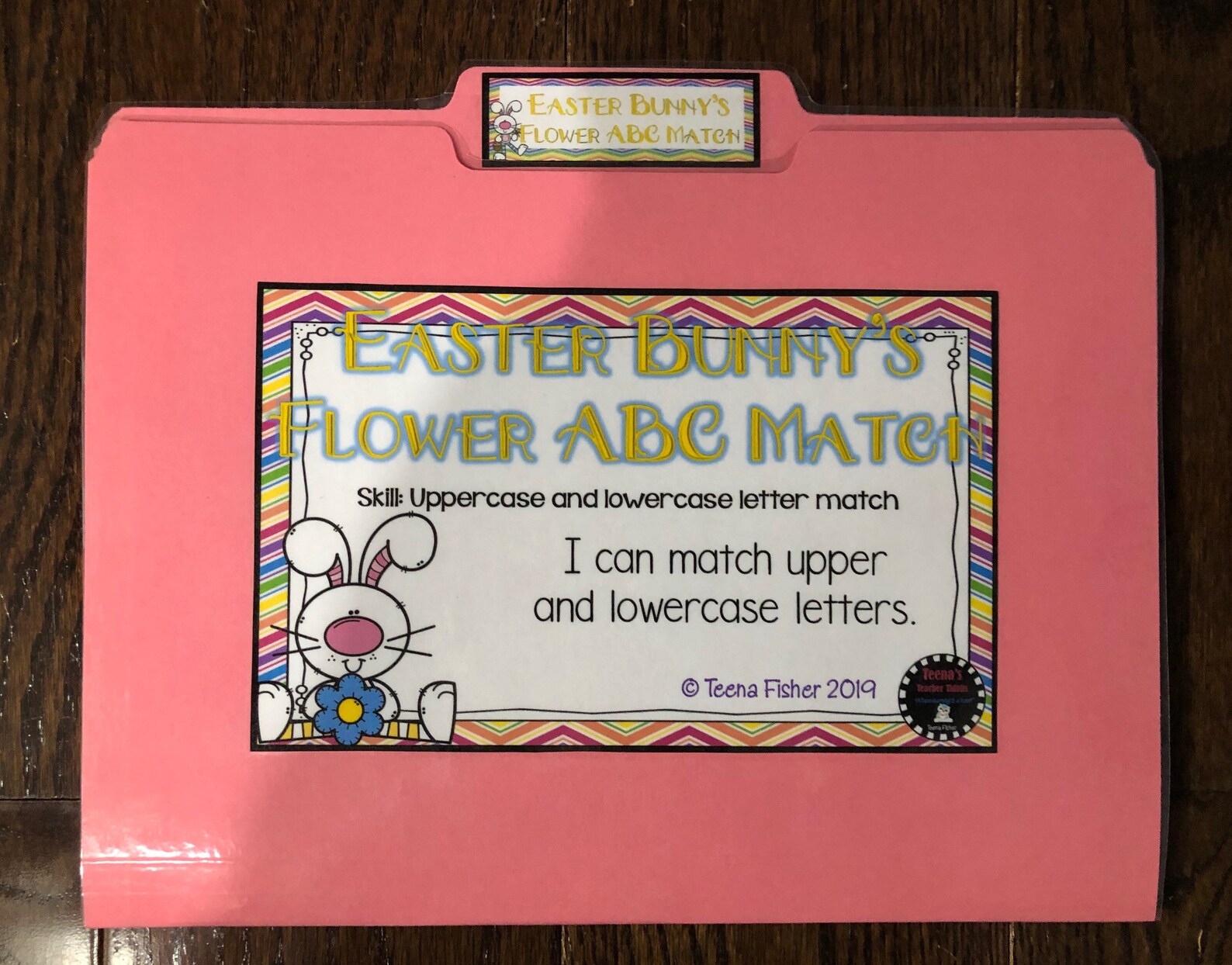 Teacher Made Easter Flowers ABC File Folder Game Literacy - Etsy