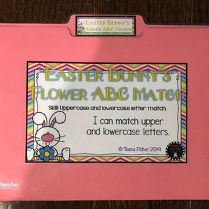 Teacher Made Easter Flowers ABC File Folder Game Literacy Center ...
