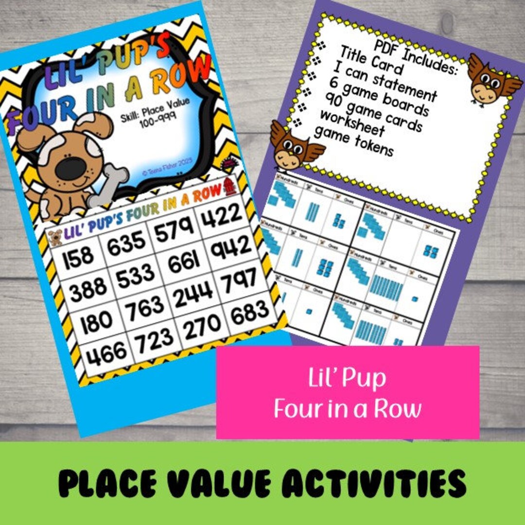 PDF VERSION Little Pup Place Value 100-999 Base 10 Blocks Math First ...