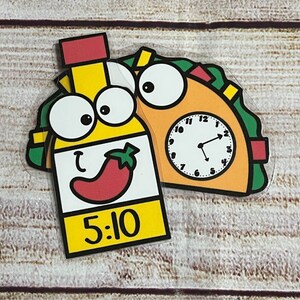 Taco Time to Telling Time to 10 Minutes First Grade Kindergarten Math ...
