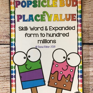 Popsicle Decimal Place Value Math File Folder Game Center Teacher ...
