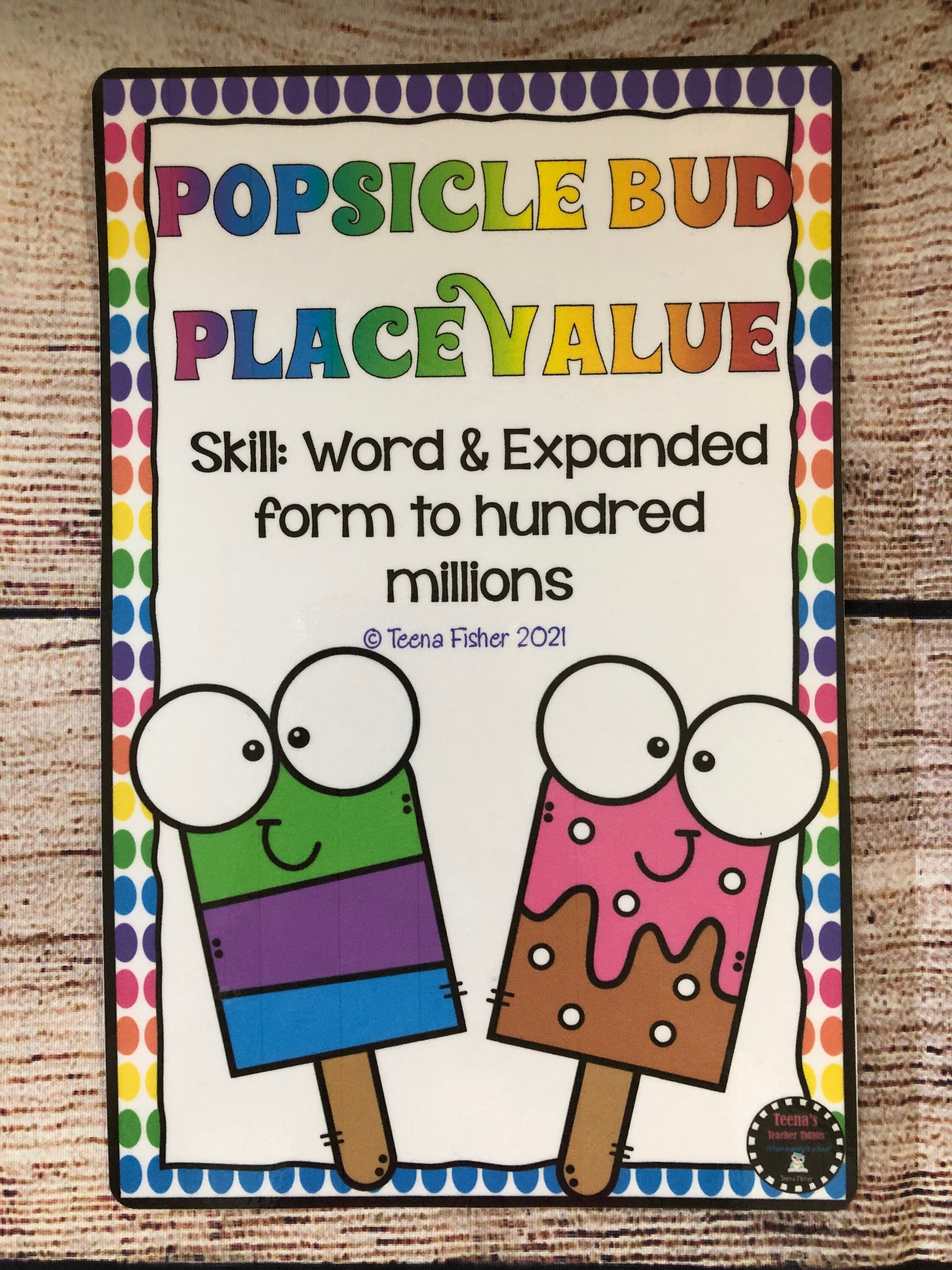 Popsicle Decimal Place Value Math File Folder Game Center - Etsy