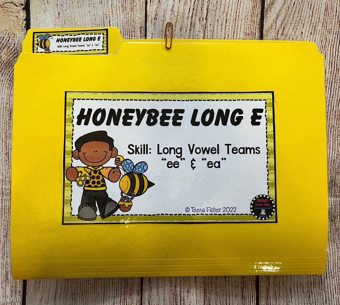 Honeybee Long E Vowel Team Word Families ee & - Etsy