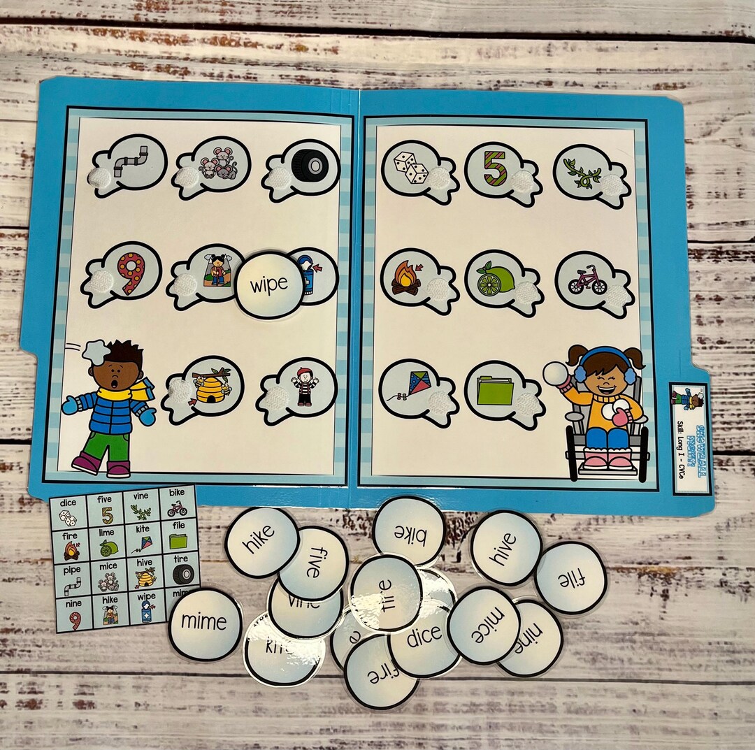 Snowball Fight Long I Vowels Cvce Phonics Word Families Phonics ...