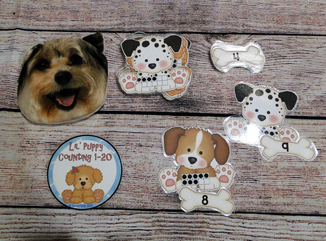 Lil' Pup Teacher Made Counting Numbers 1-20 Math Center - Etsy
