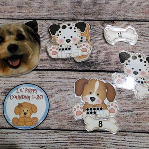 Lil' Pup Teacher Made Counting Numbers 1-20 Math Center Laminated ...