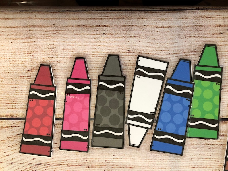 Crayon Color Match Math File Folder Game Center Teacher - Etsy