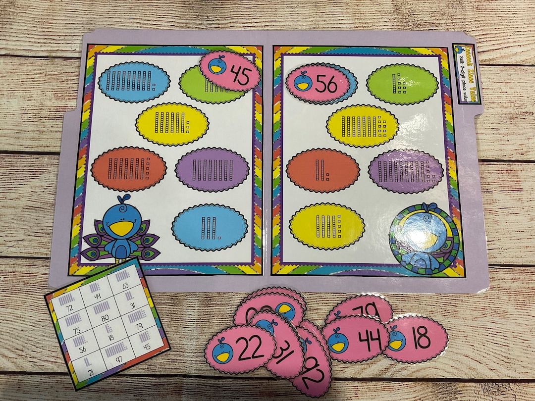 Peacock Place Value Teacher Made 2-digit Numbers Base 10 Math File ...