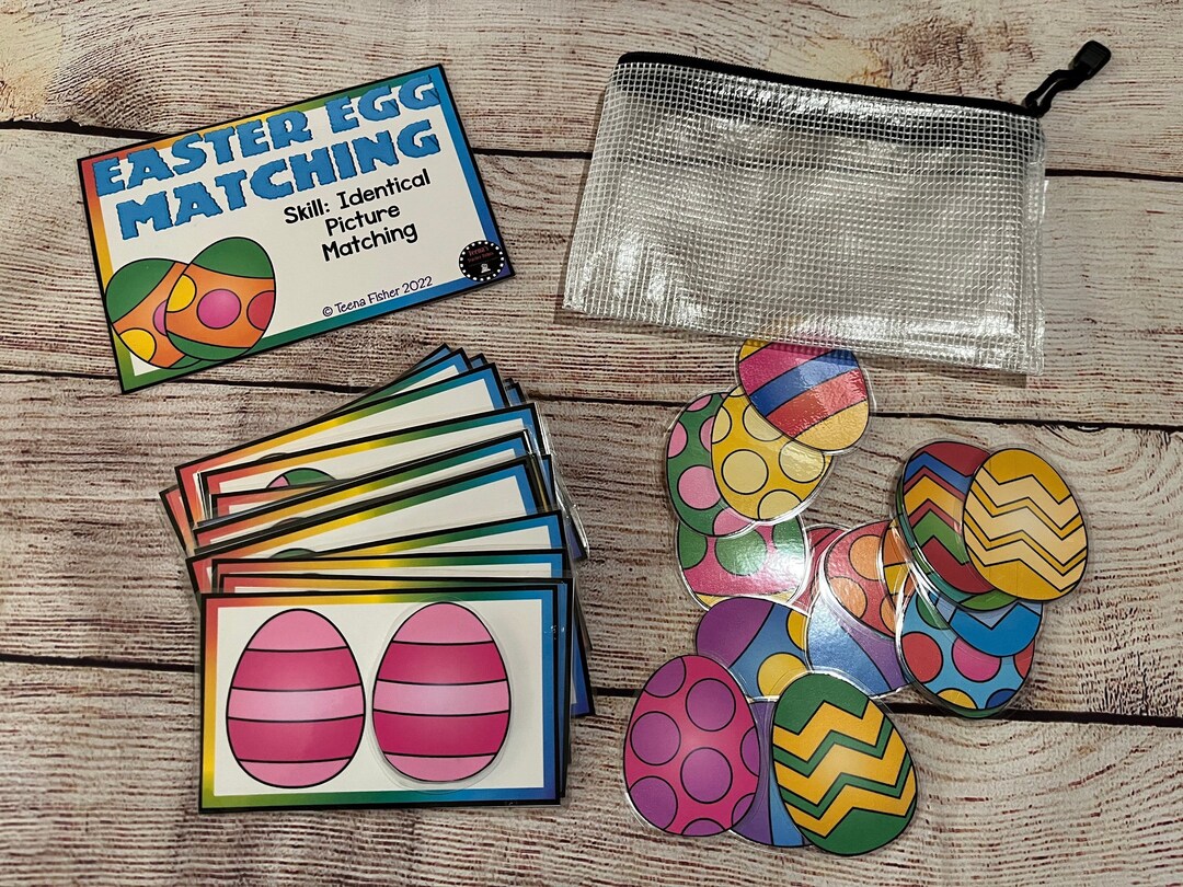 Easter Egg Identical Picture Matching Visual Discrimination Task Box ...