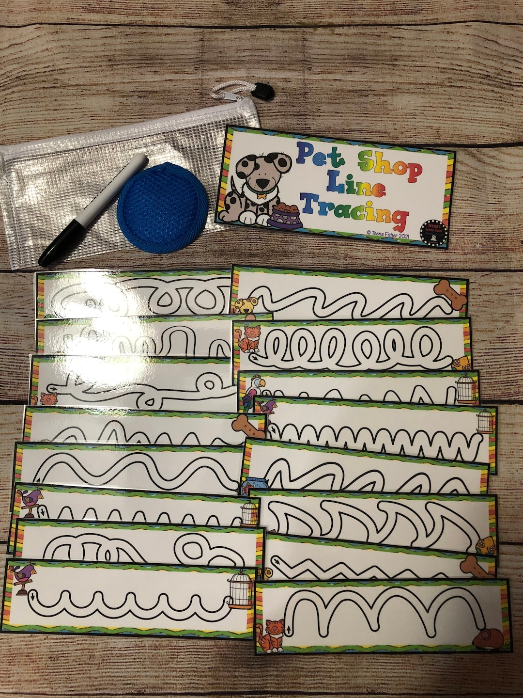 Pet Shop Tracing Lines Visual Discrimination Task Box Busy Bag ...