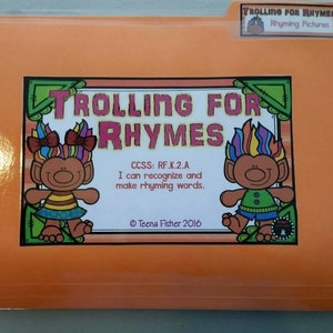 Trolling for Rhymes Phonics File Folder Game Center Teacher Resource ...