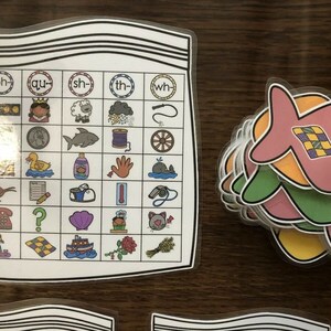 Goldfish Beginning Digraphs Sort Phonics Game Center Literacy Bag ...