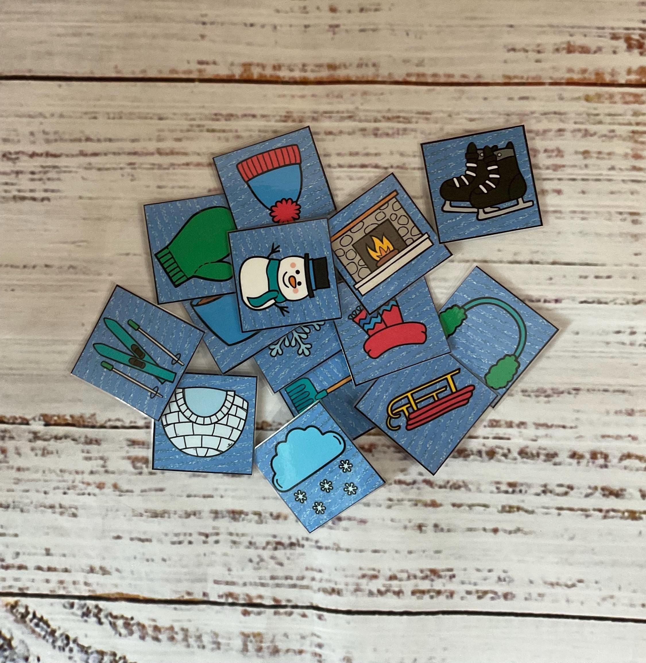 Winter Symbols Non-identical Picture Matching File Folder Game ...