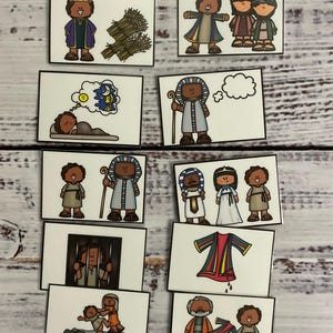Joseph and the Coat of Many Colors Sequencing File Folder Game Center ...