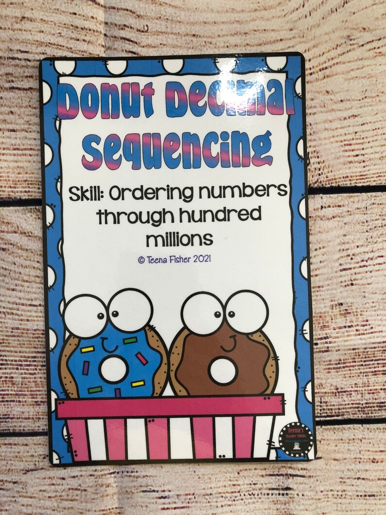 Donut Decimal Sequencing Ordering Decimals Math File Folder Game Center ...