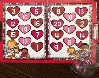 Number Match File Folder Game - Etsy