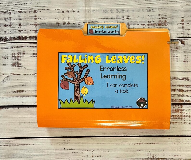Falling Leaves Errorless Learning File Folder Game Pre-k Visual ...