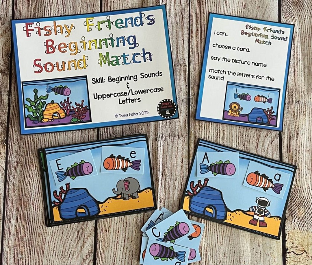 Fishy Friends Preschool Kindergarten Beginning Sounds Busy Bag, Quiet ...
