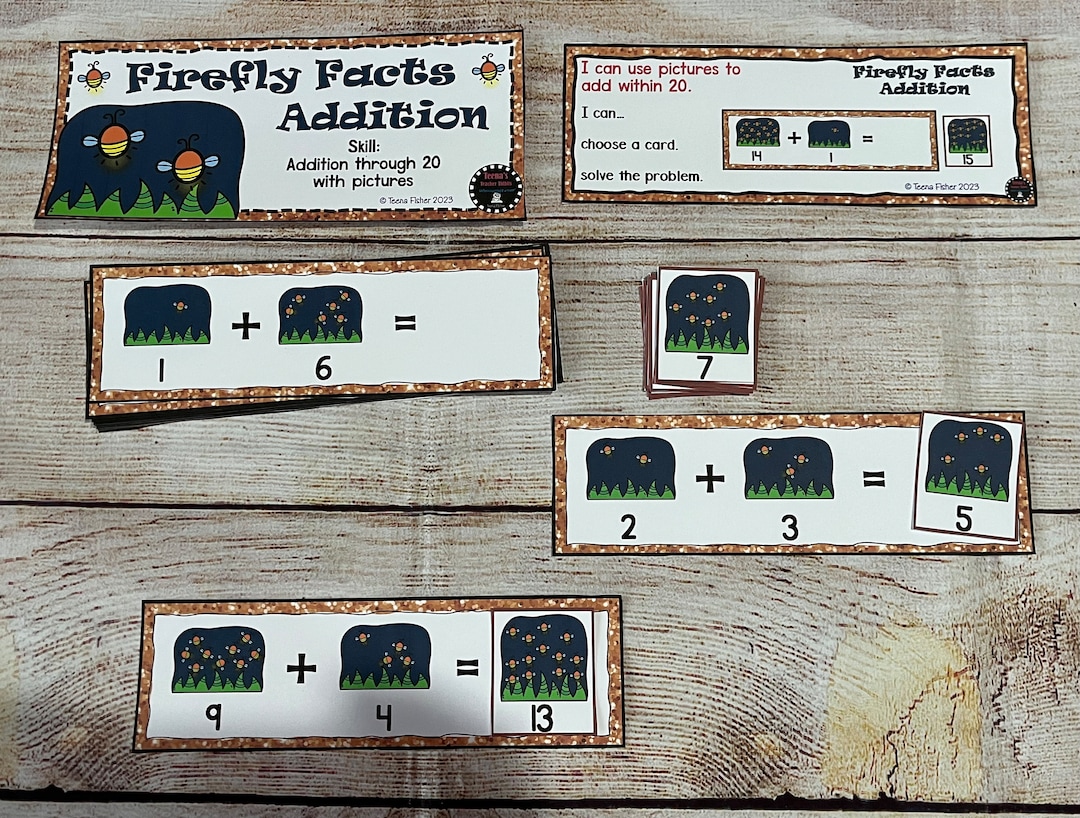 Firefly Facts Picture Addition to 20 Kindergarten First Second Grade ...