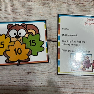 Squirrel Sequencing Count by 5 Number Sense Math First Second Grade ...