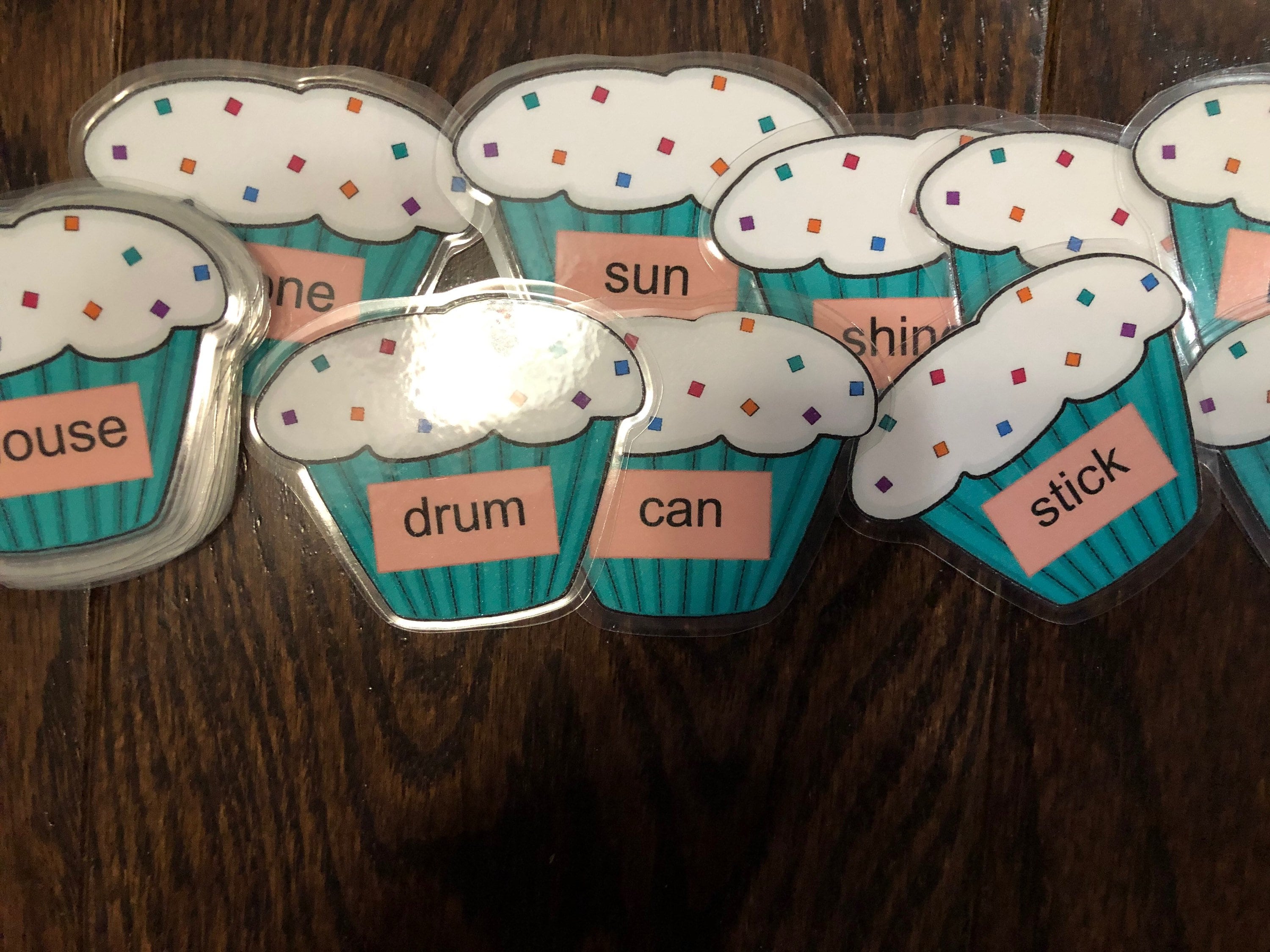 Cupcake Compounds Words First Second Grade Phonics File Folder Game ...
