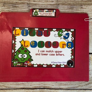 Teacher Made Light Letters Alphabet Matching File Folder Games Literacy ...