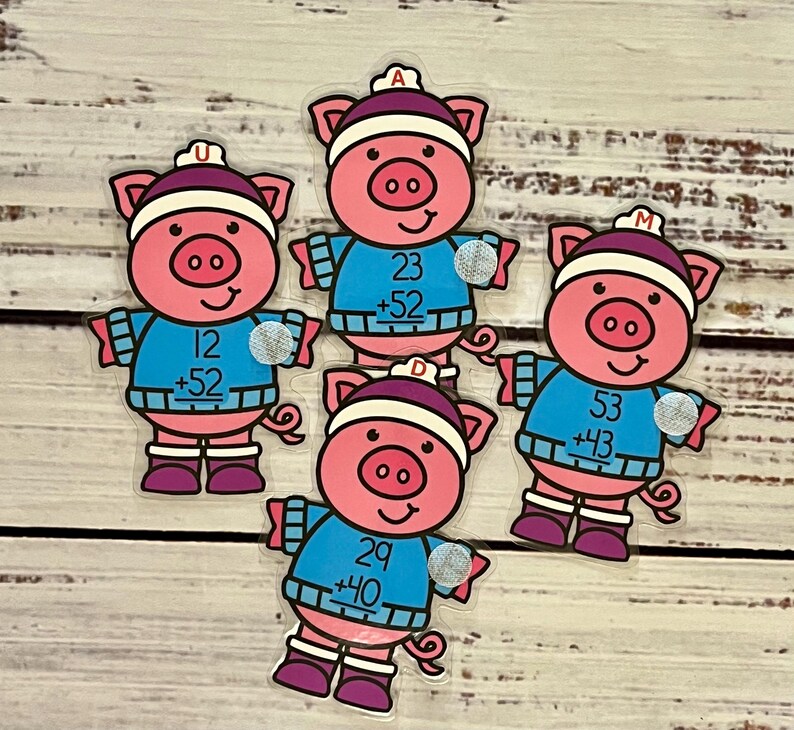 Winter Pig Sums 2 Digit Addition No Regrouping First Second Grade Math ...