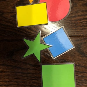 Color Shapes Matching 2D Math File Folder Game Center Teacher Resource ...