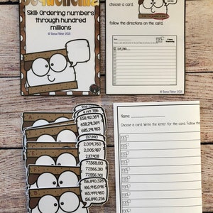 Smore Sequencing Ordering Numbers Place Value Math File Folder Game ...