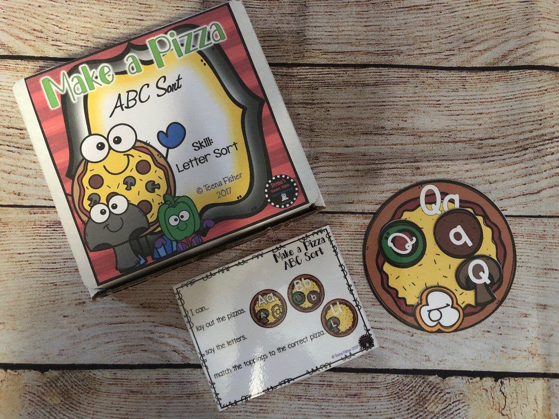 Make a Pizza Alphabet Match Preschool Kindergarten Homeschool - Etsy