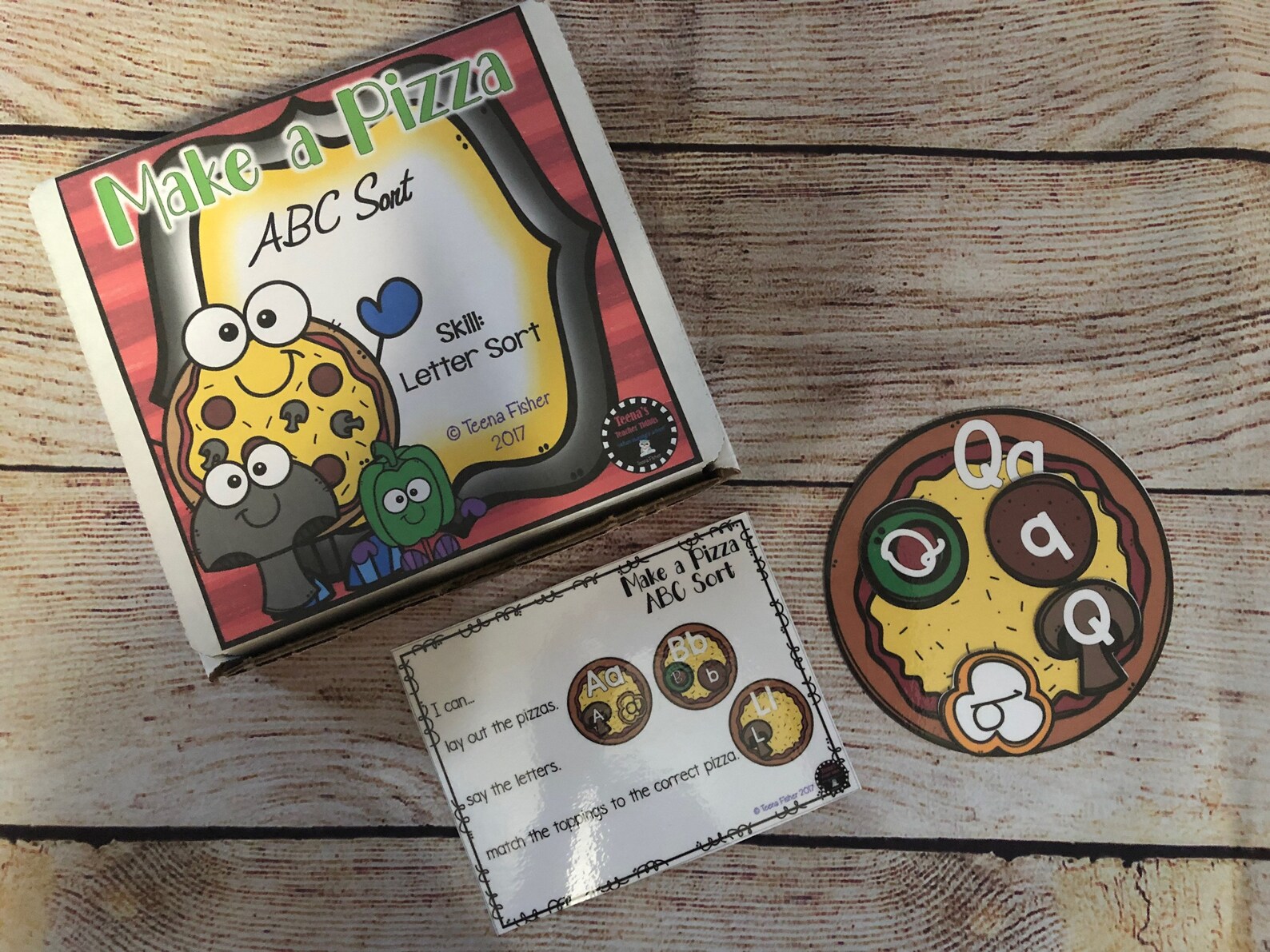 Make a Pizza Alphabet Match Preschool Kindergarten Homeschool - Etsy