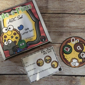 Make a Pizza Alphabet Match Preschool Kindergarten Homeschool Reading ...