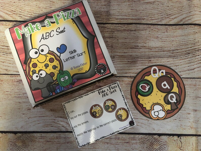 Make a Pizza Alphabet Match Preschool Kindergarten Homeschool - Etsy