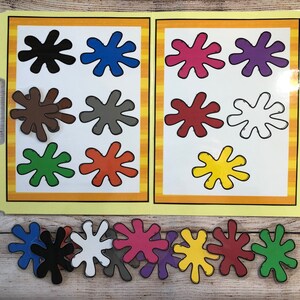 Color Splat Match Math File Folder Game Center Teacher Resource ...