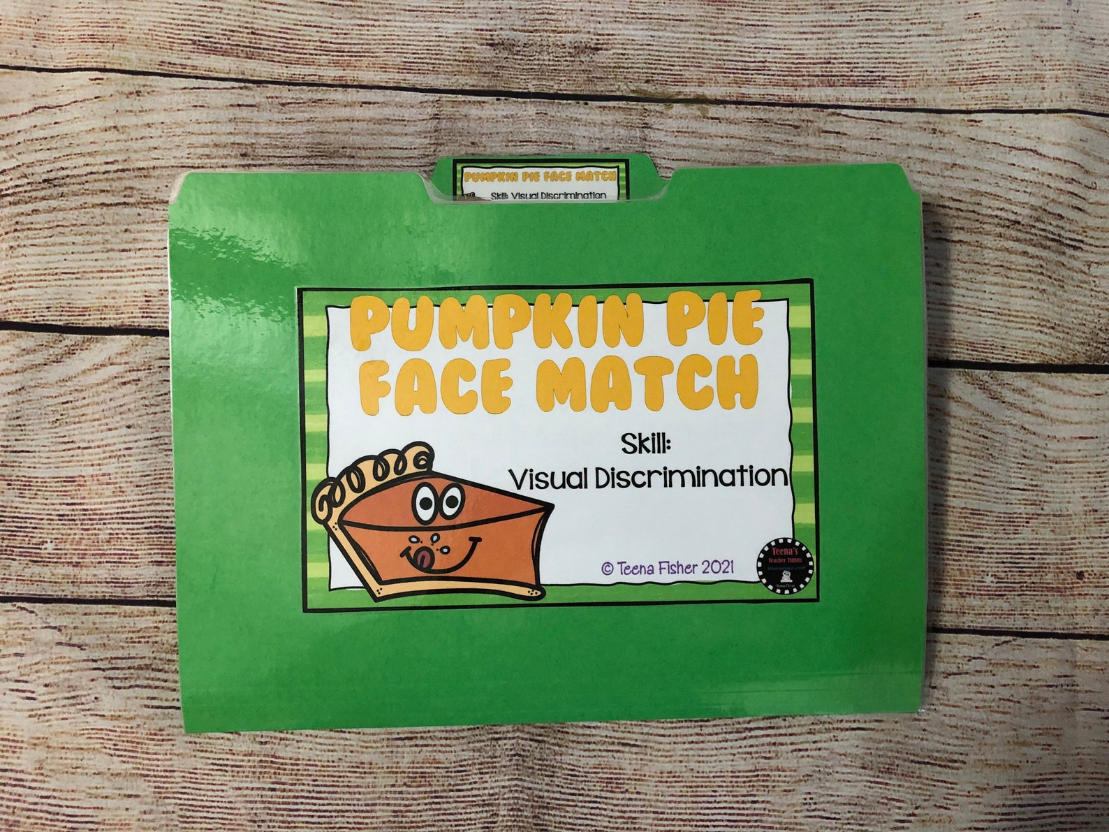 Pumpkin Pie Face Matching File Folder Games Literacy Center - Etsy