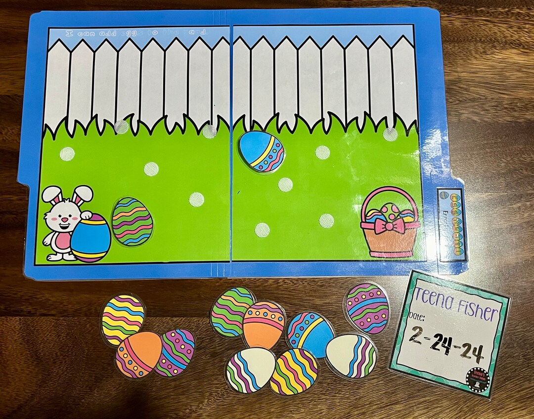 Egg Hunt Errorless Learning File Folder Game Pre-k Visual ...